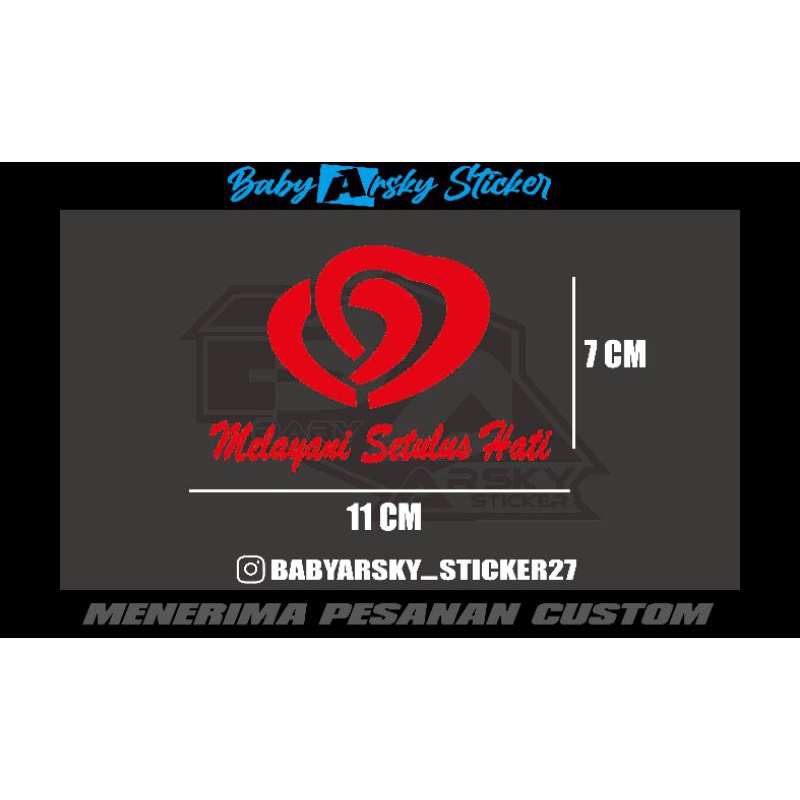 Jual STICKER CUTTING MELAYANI SETULUS HATI | Shopee Indonesia