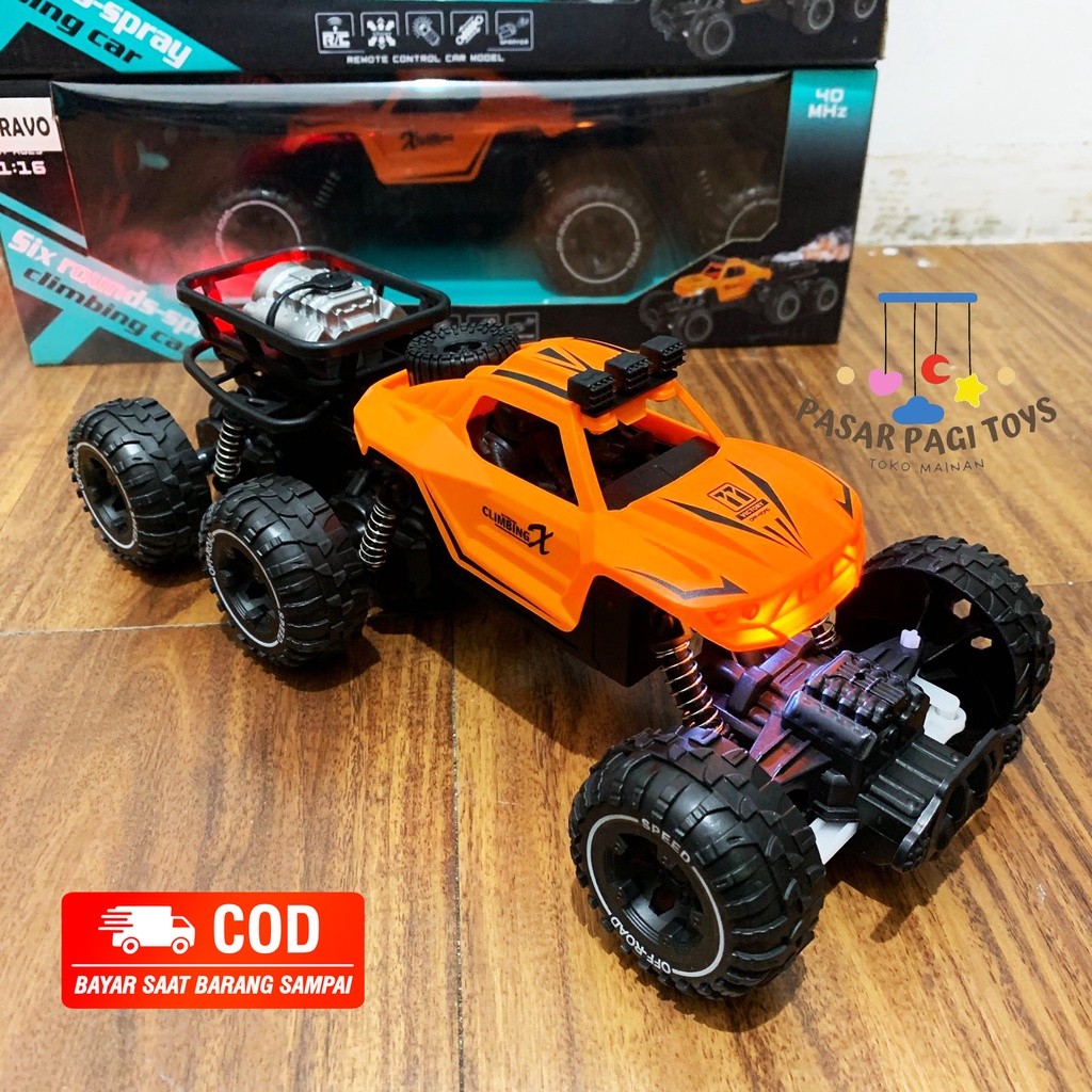 Jual MOBIL REMOTE CONTROL OFF ROAD BESAR MENGELUARKAN ASAP MAINAN MOBIL ...