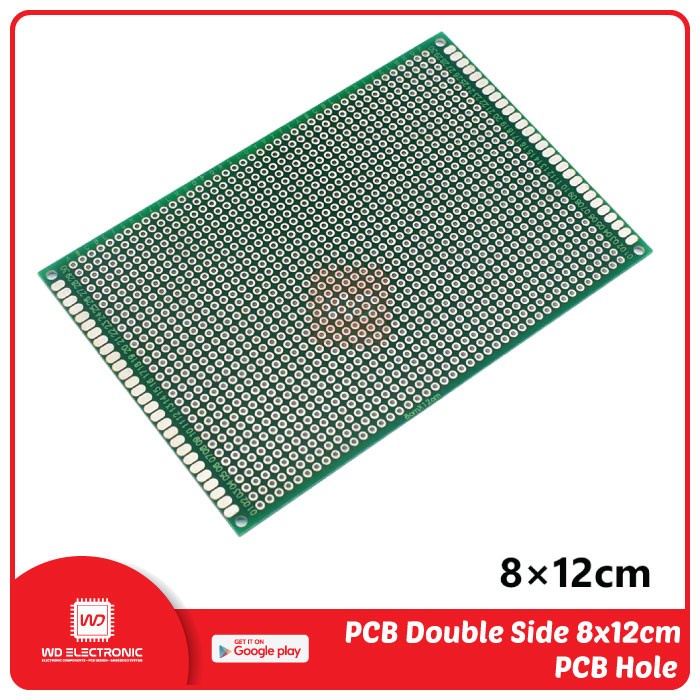 Jual PCB DOUBLE SIDE 8x12cm PCB MATRIX 8x12 PCB LUBANG 8x12 PCB FR4 ...