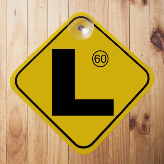 Jual TEMPELAN KACA / SIGNBOARD L LEARNER | Shopee Indonesia