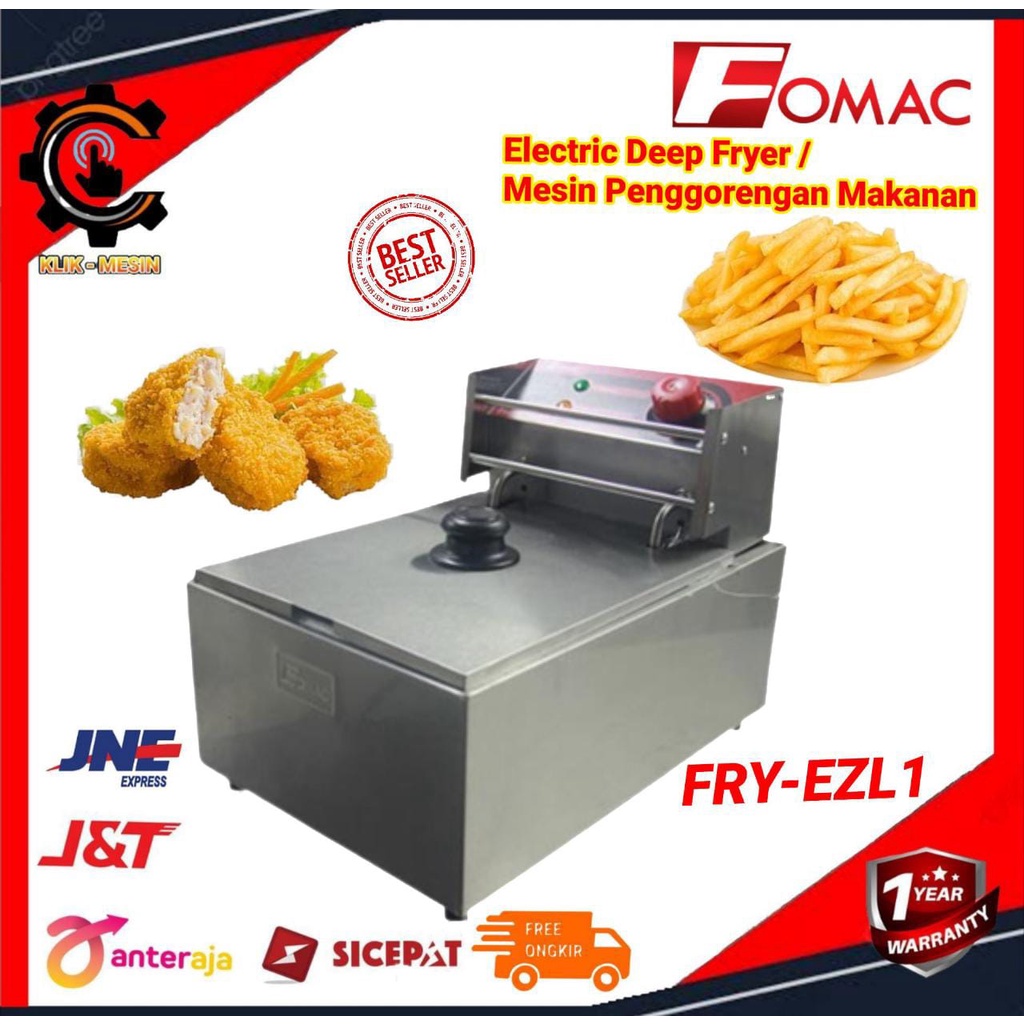 Jual Deep Fryer Penggoreng Makanan Listrik FRY-EZL1 FOMAC | Shopee ...