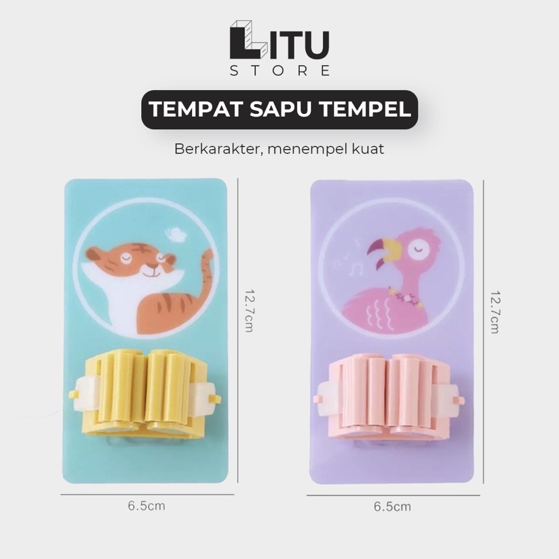Jual Gantungan tempat sapu pel tempel dinding tembok dapur kamar mandi ...
