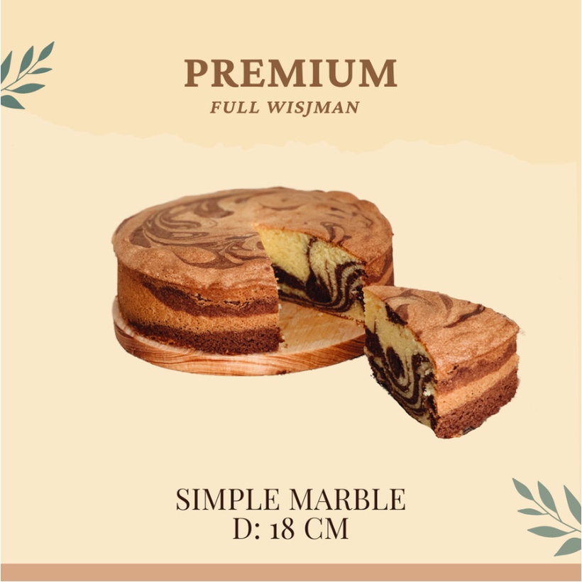 Jual Premium Full Wisman Marble Cake 18cm - Kue Marmer | Shopee Indonesia