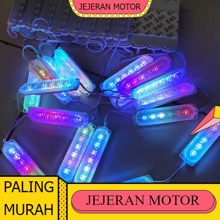 Jual LED RGB ULTRASONIC PANJANG 2X10CM lampu modul 12v 12 volt 6 titik ...