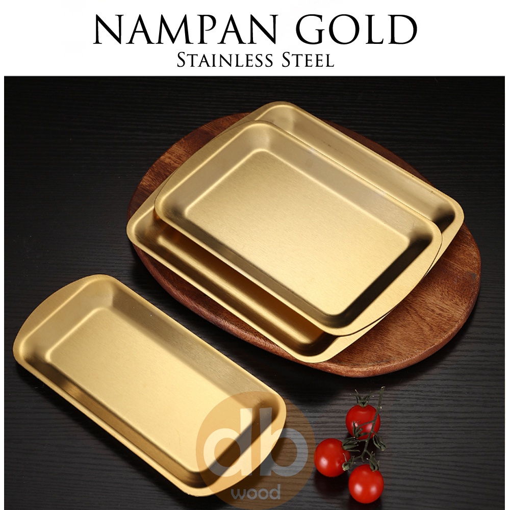 Jual Nampan Gold | Tray Gold | Piring Nampan Saji Aesthetic | Shopee ...