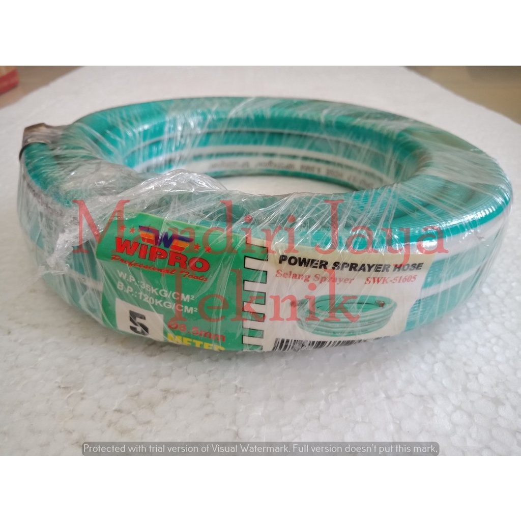 Jual Selang Sprayer High Pressure Green 5/16" 8.5mm x 5 Meter WIPRO ...