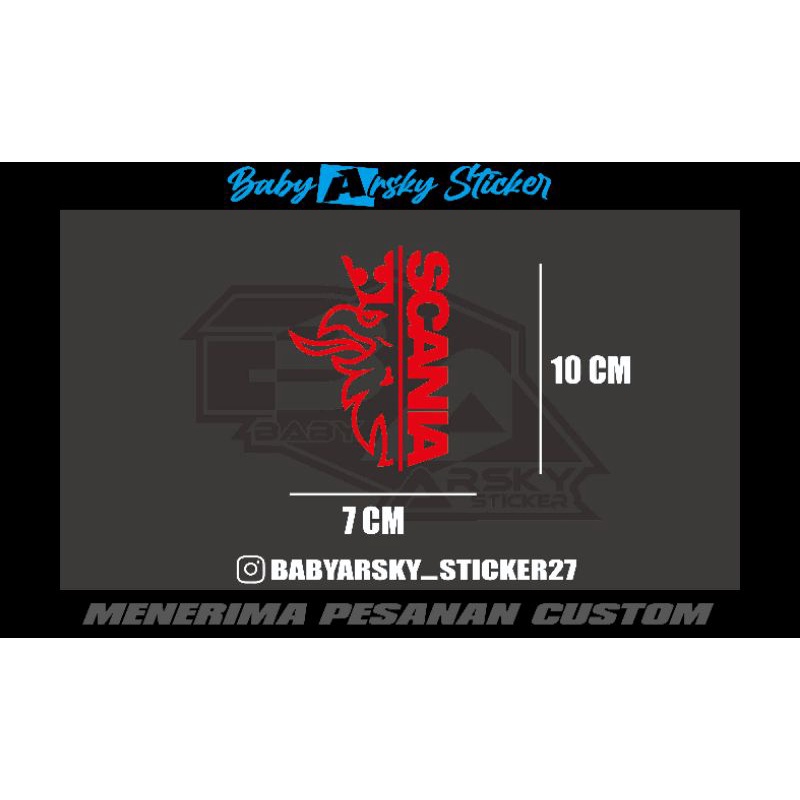Jual STICKER CUTTING SCANIA Merah hadap kiri | Shopee Indonesia