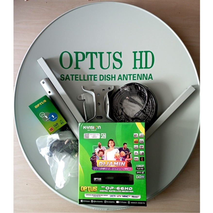 Jual OPTUS RECEIVER HD lengkap Dish 60cm +LNB + Kabel gratis tayangan ...