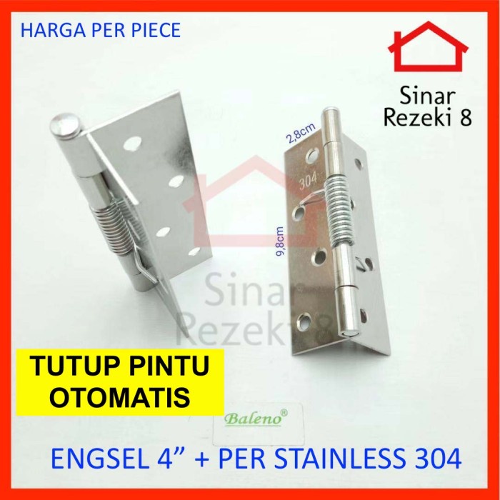 Jual Engsel 4" + Per Stainless Pegas / Otomatis Lemari Tutup Sudut 304 ...