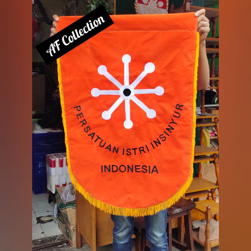 Jual Bendera Vandel Pataka Bordir Custom Plus Palang Kayu | Shopee ...