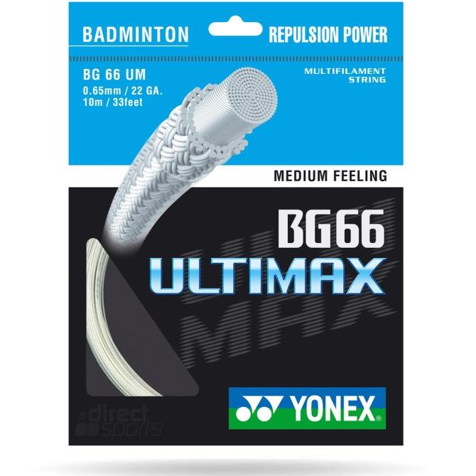 Jual YONEX BADMINTON STRINGS BG 66 ULTIMAX (WHITE ) | Shopee Indonesia