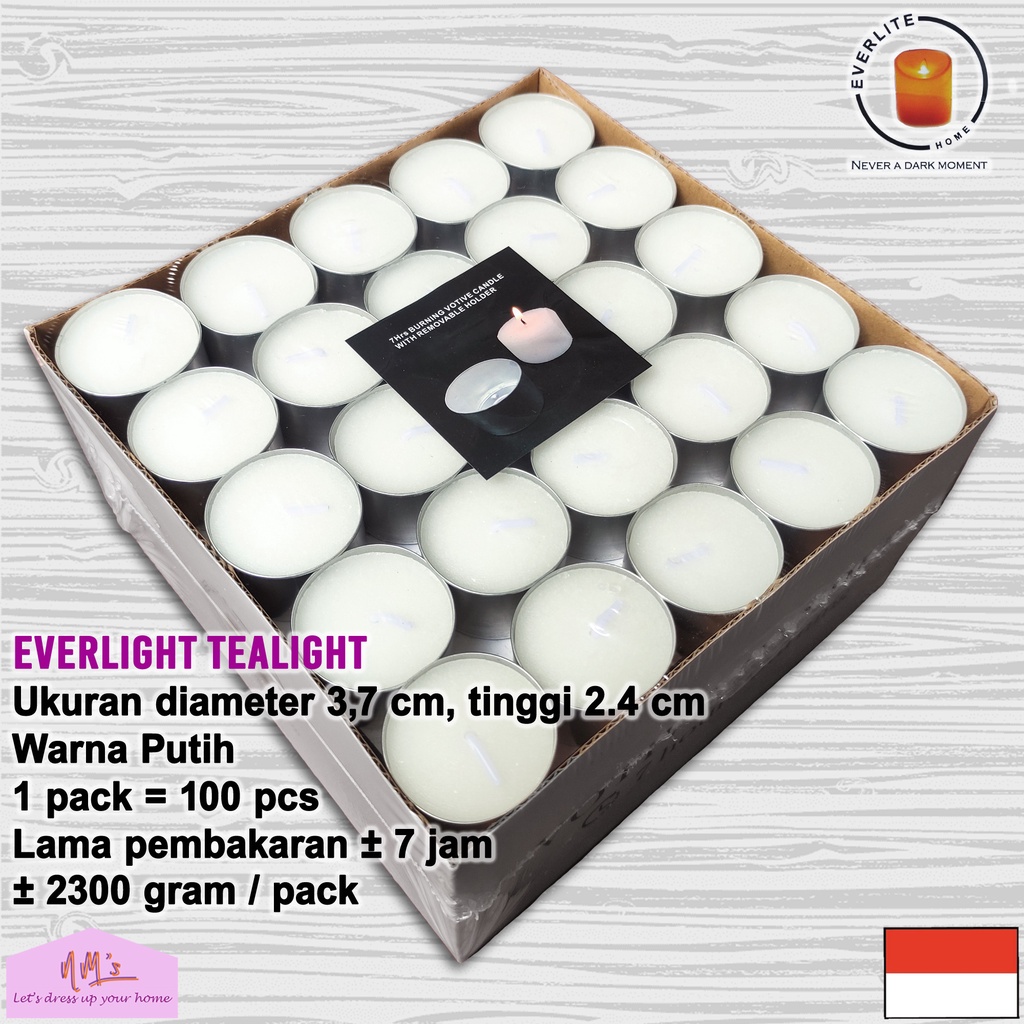 Jual Lilin hias mini tealight candle bulat putih kecil tanpa aroma ...