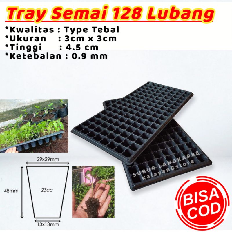 Jual TRAY SEMAI 128 LUBANG ISI 6 PCS s/d 10 PCS | Shopee Indonesia