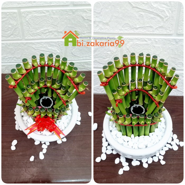 Jual PAKET LENGKAP PAJANGAN / HIASAN MEJA/ MEJA KANTOR BAMBU HOKI MINI ...