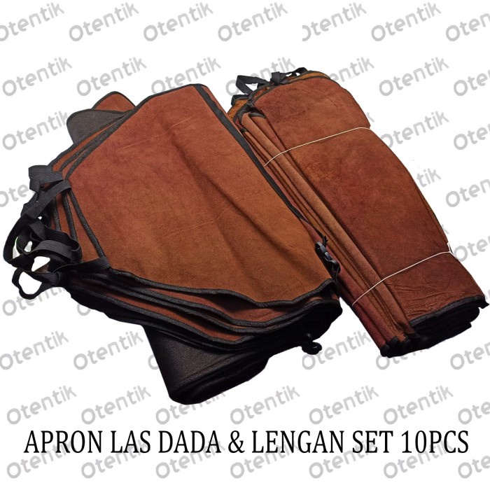 Jual apron las dada lengan COKLAT PREMIUM SET PELINDUNG - SAFETY WELDER ...