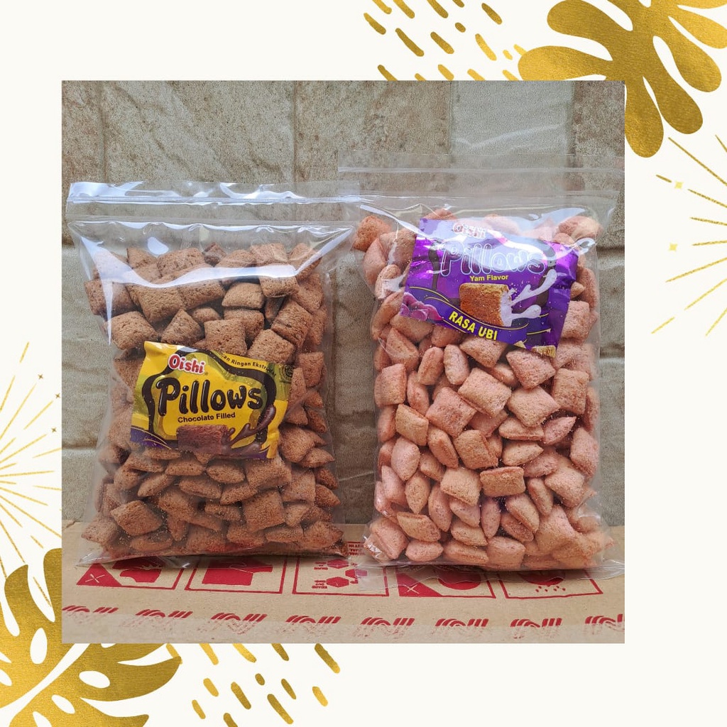 Jual SNACK ORI BRANDED!!!Oishi Pillows rasa coklat/ubi 250 FREE BUBBLE ...