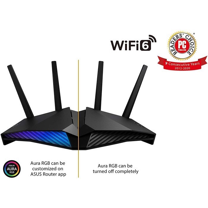 Jual Asus Rt-Ax82U Ax82 Wifi 6 Dual Band Wi-Fi Ax5400 Gaming Router # ...