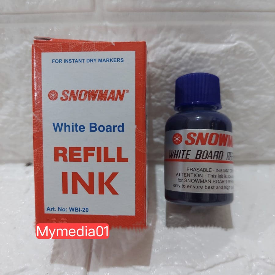 Jual tinta spidol Snowman refil ink for white board marker | Shopee ...