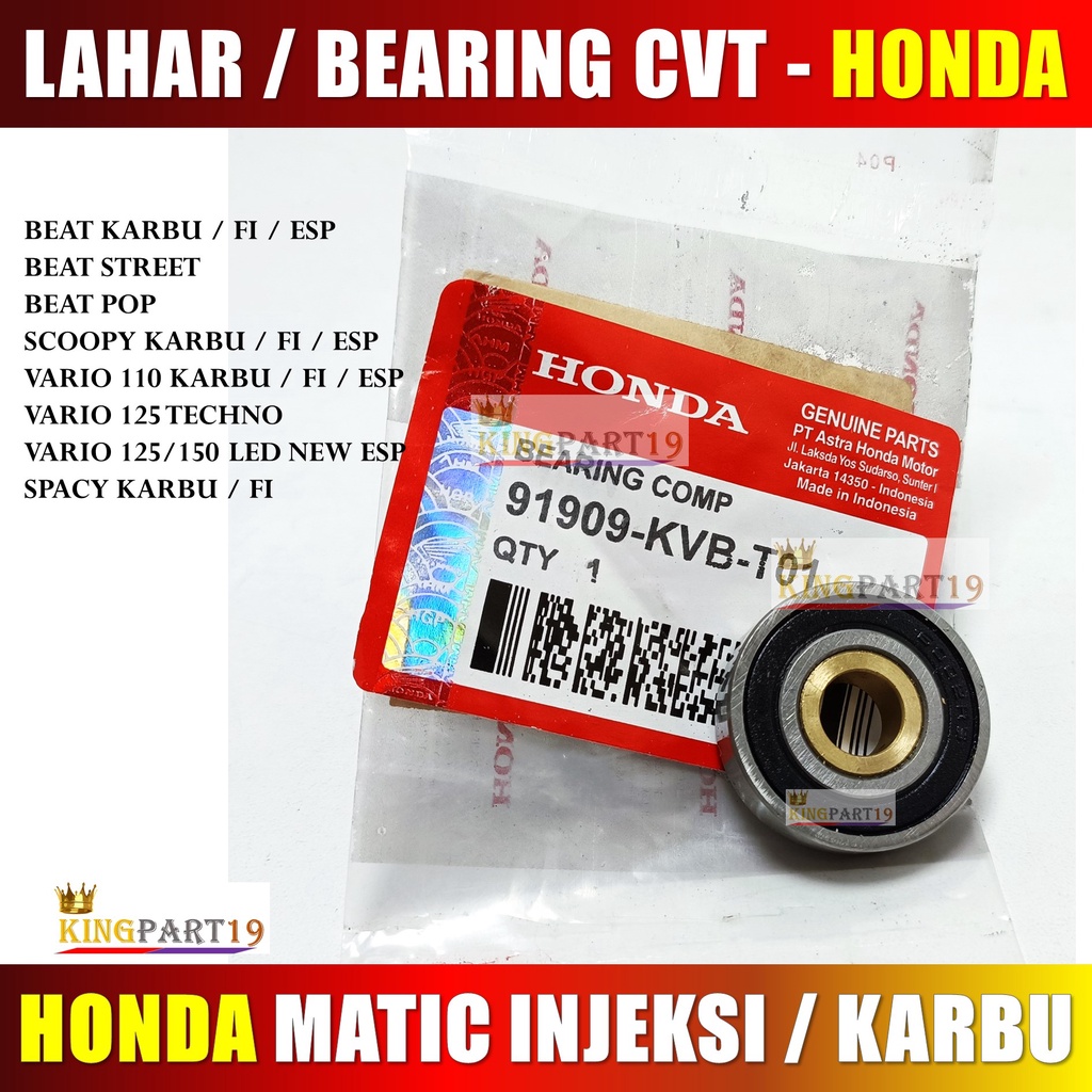 Jual LAHAR BEARING CVT BEAT SCOOPY SPACY VARIO 110 125 150 KARBU FI LED ...