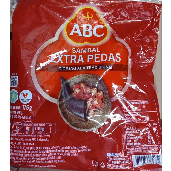 Jual Saos sambal ABC extra pedas 8gr kemasan stik isi 22 sachet ...