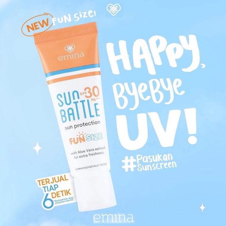 Jual EMINA (FUN SIZE) SUN BATTLE BRIGHT GLOW SPF 35 PA+++ 20ml | Shopee ...