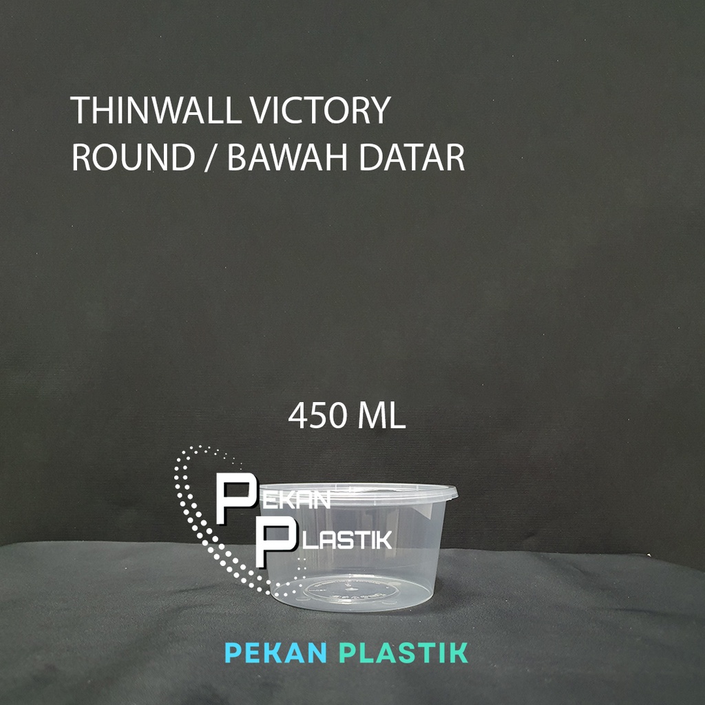 Jual THINWALL ROUND 450 ML - 1 PACK/25 PCS (Victory) | Shopee Indonesia