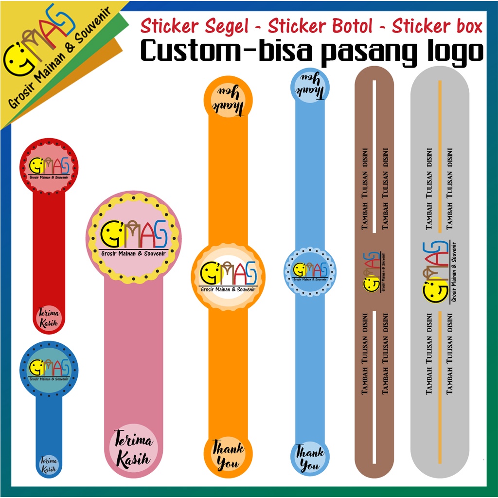 Jual Custom Sticker segel seal sticker botol stiker sticker toples ...
