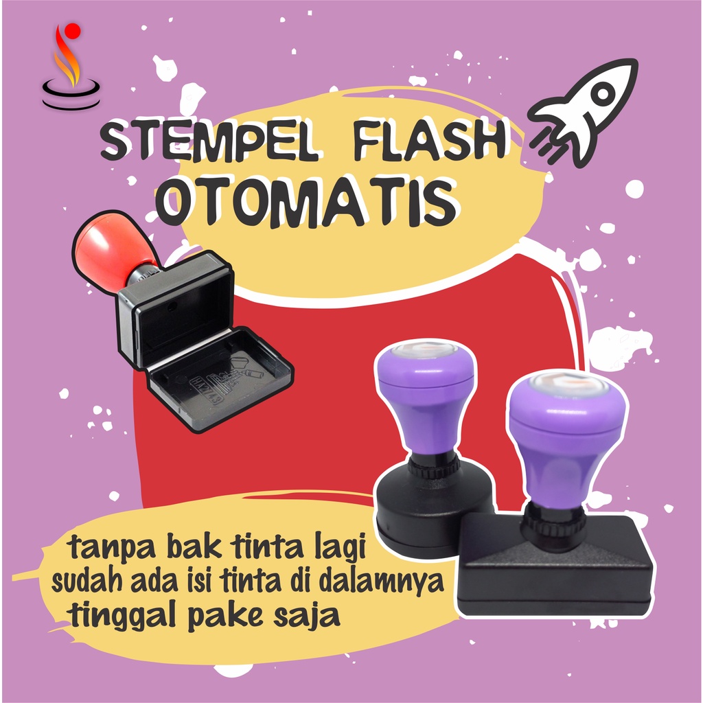 Jual Stempel Custom Flash Otomatis Instan Stempel Warna Stempel Perusahaan Logo | Shopee Indonesia