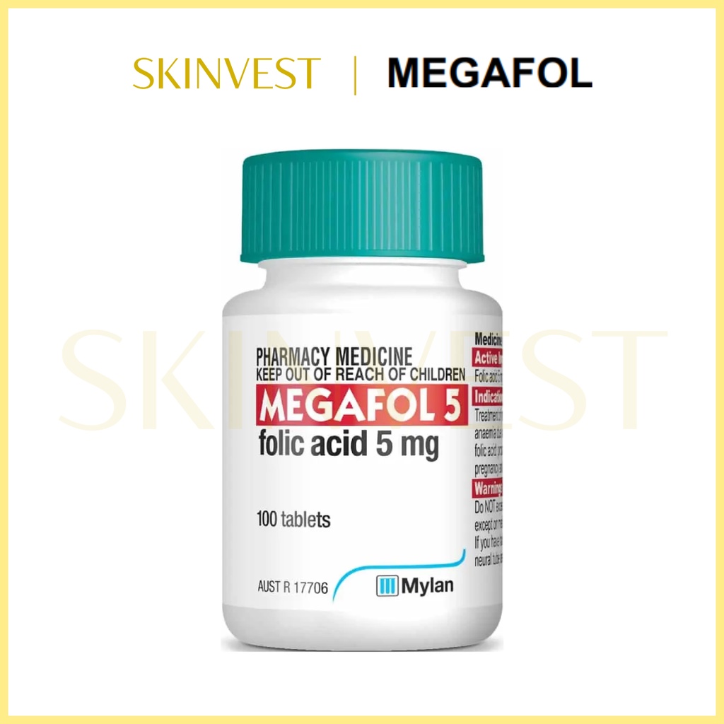 Jual MEGAFOL 5 Folic Acid 5 mg 100 Tablets Asam Folat Vitamin Australia ...