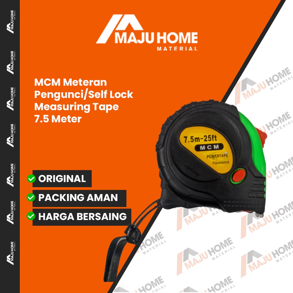 Jual MCM Meteran Pengunci/Self Lock Measuring Tape 7.5 Meter | Shopee ...