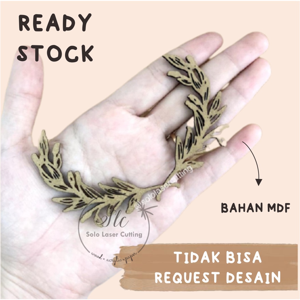Jual READY Mdf Chipboard daun kayu rustic hiasan mahar dan scrabbook ...