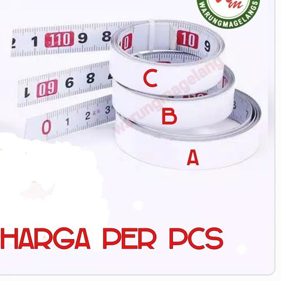 Jual Meteran tempel Tape Measure Self Adhesive Metric Stainless Steel ...