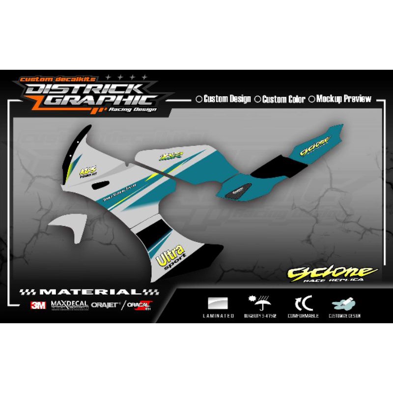 Jual Sticker Striping decalkits ssr cyclone | Shopee Indonesia