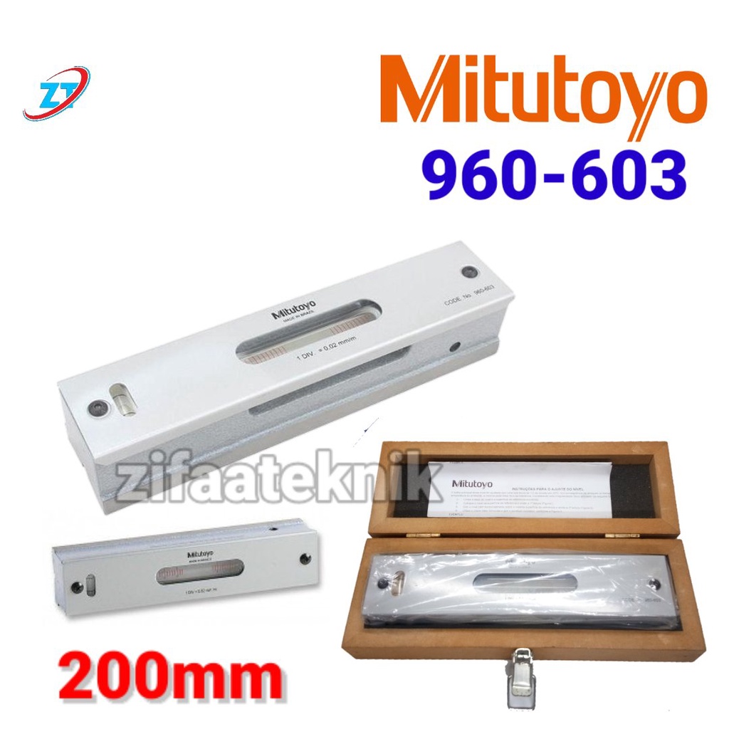 Jual Waterpass Mitutoyo 960-603 Precision Level, 0.02 mm/m 200mm ...