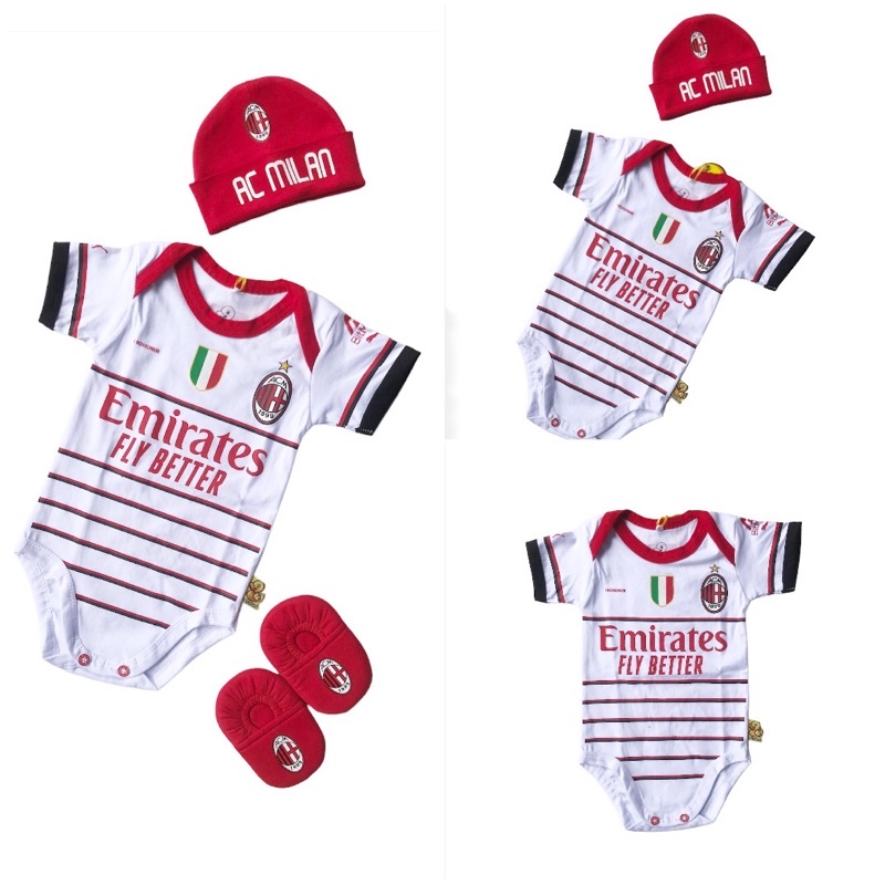 Jual Jersey AC Milan Away Bayi Set Topi Sepatu dan Custom Nameset ...