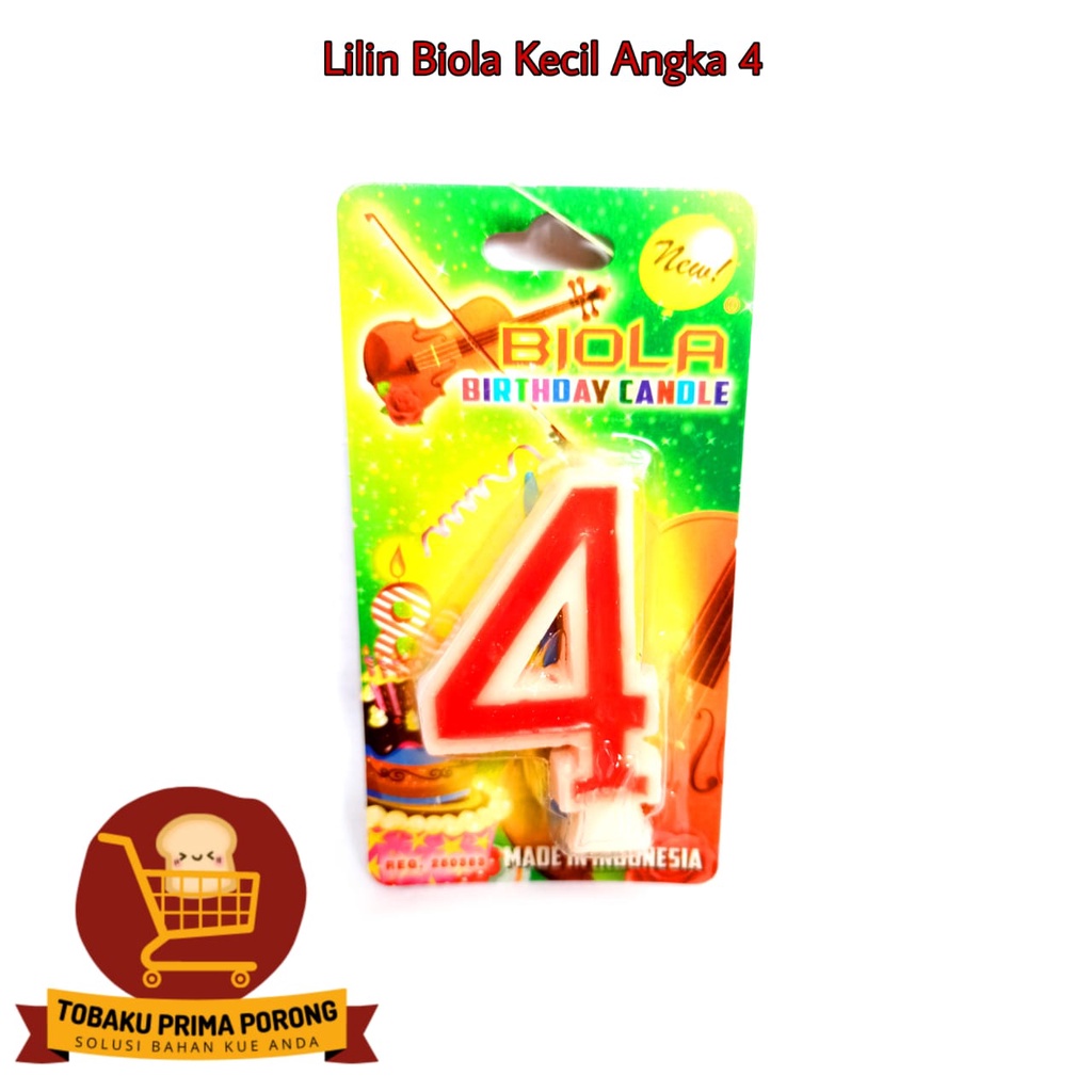 Jual LILIN BIOLA KECIL ANGKA 4 - BIRTHDAY CANDLE | Shopee Indonesia