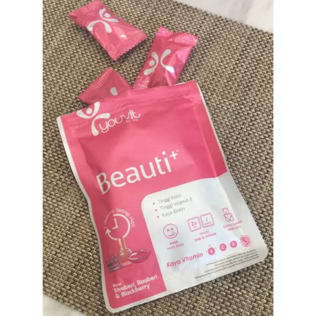 Jual Youvit Gummy Multivitamin Beauti+ Beauti Beauty Sachet isi 7pcs ...