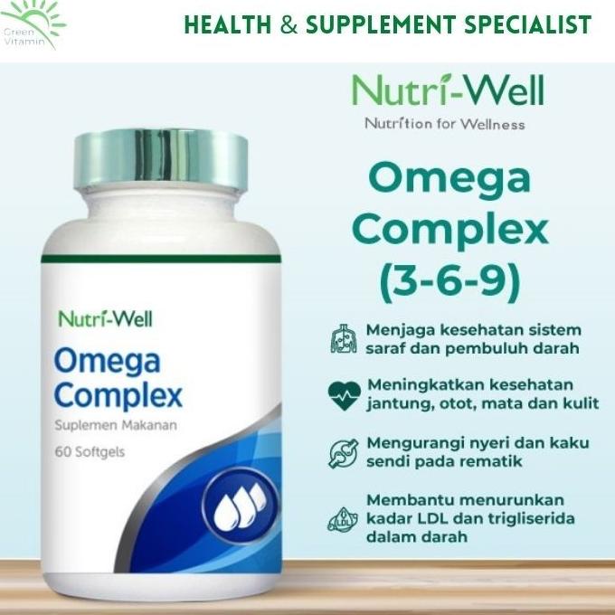 Jual Nutriwell Omega Complex Nutri-Well isi 60 softgels 369 | Shopee ...