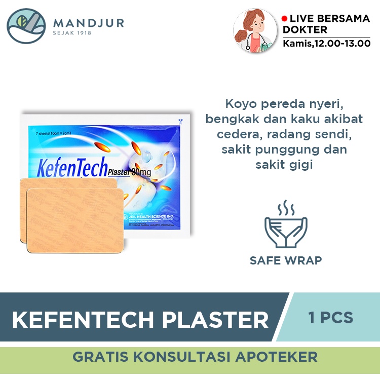 Jual Kefentech Plaster 30 Mg - Koyo Pereda Nyeri Bengkak Keseleo ...