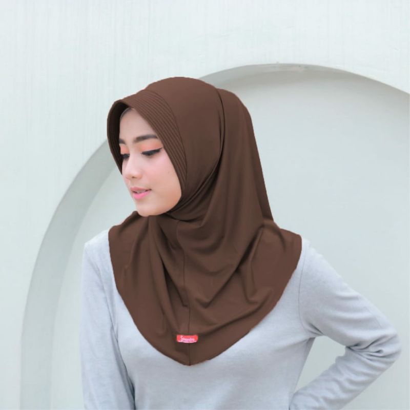 Jual Hijab Instant Sporty Jersey Premium I Jilbab Instan Kerudung Bergo Sport Volly Shamira ...