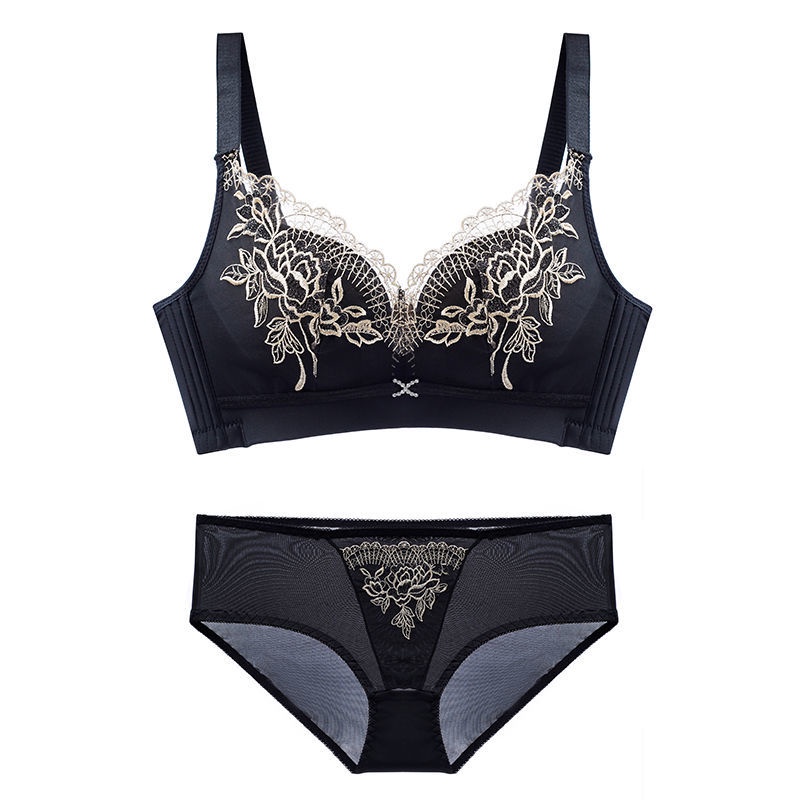 Jual [BH+CD] Bra Set Bra Push up BH Tanpa Kawat Renda Bralette Bra High ...