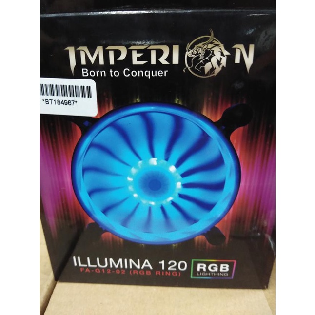 Jual Imperion Illumina Fan Case 12cm Auto Led 7 colour RGB Fan Casing ...