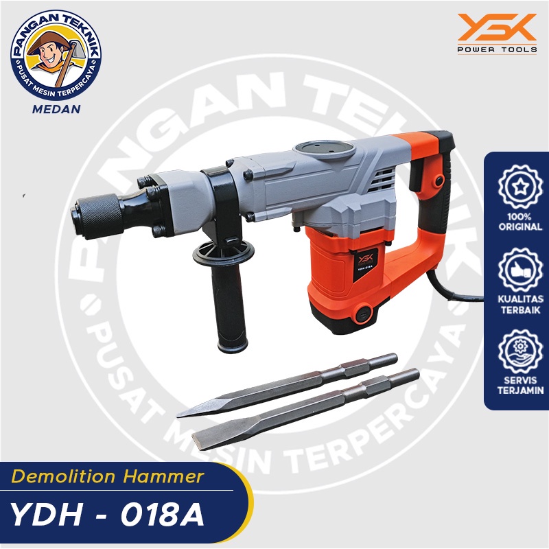 Jual Mesin Bobok Tembok Beton | Demolition Hammer Yasuka YDH-018A | POWERTOOLS YASUKA | Shopee ...