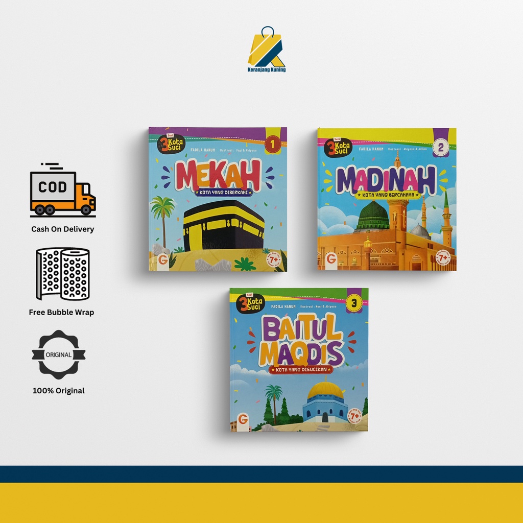 Jual Buku Cerita Anak Bergambar - 1 Set Seri 3 Kota Suci ( Mekka, Madinah, Baitul Maqdis ...
