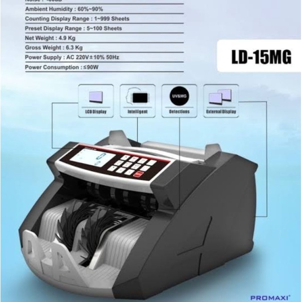 Jual Mesin Hitung Uang Promaxi LD 15MG Bill Counter | Shopee Indonesia