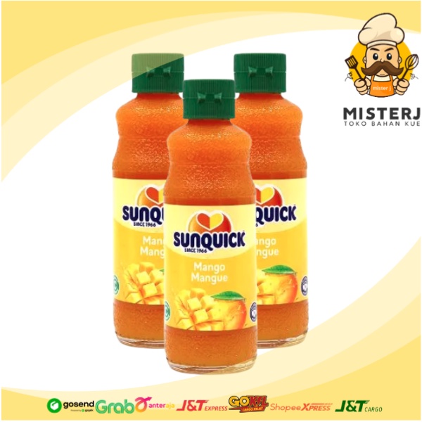 Jual Sunquick Mango Squash 300ml + BUBBLE WRAP | Sunquick Sirup Rasa ...