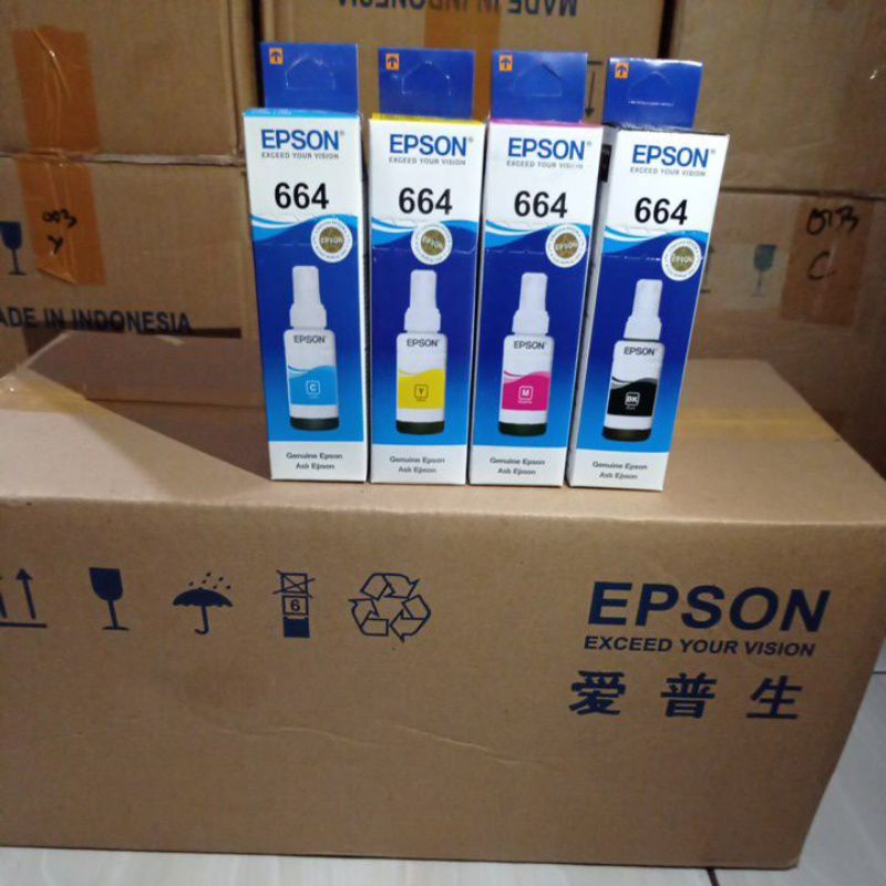 Jual TINTA 664 PREMIUM 1 BOX (60 BOTOL) L120, L210, L360 L485 | Shopee Indonesia