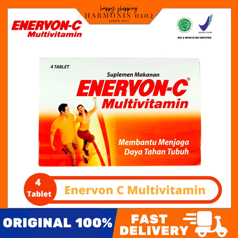 Jual Enervon C Strip isi 4 tablet / Vitamin C / Multivitamin / Untuk ...