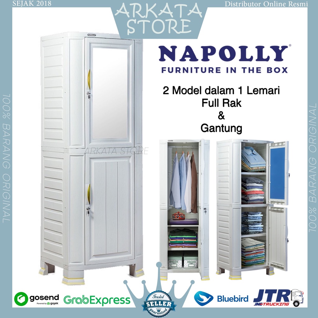 Jual R99 2C.K Cabsul 1 - Napolly Lemari Pakaian 1 Pintu Rak dan Gantung ...