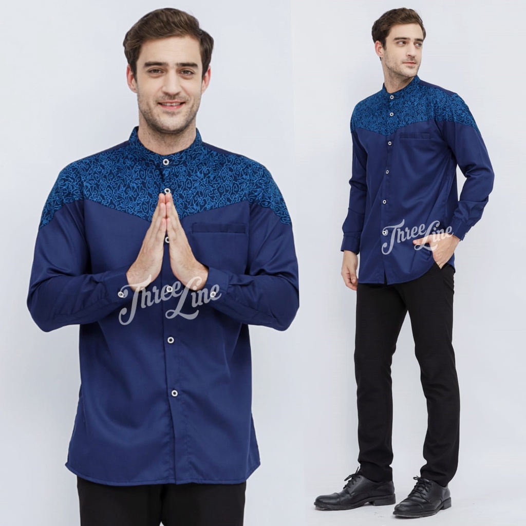 Jual Davina Batik Atasan Muslim Pria Baju Muslim Pria Baju Koko Pria ...